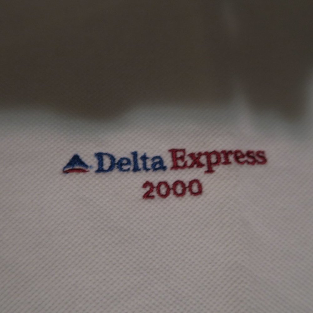 Vintage Delta Express 2000 Air Lines Logo Golf Polo S… - Gem